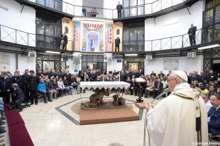 Jesus does not give up on anyone, pope tells prisoners | Archdiocese of ...