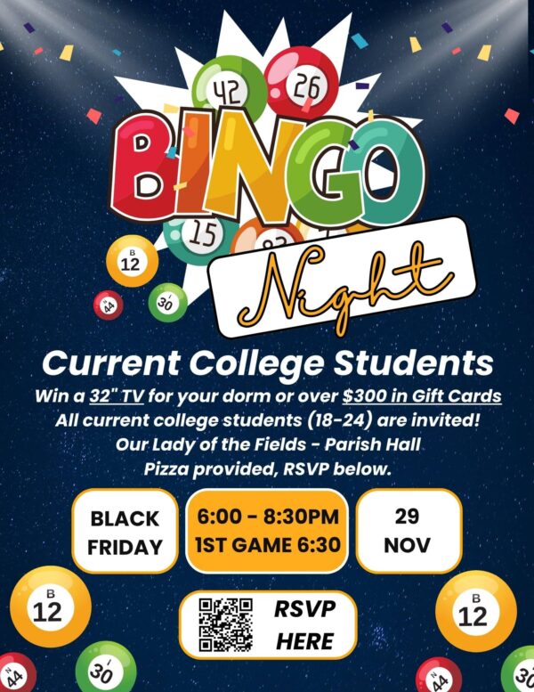 College Student Bingo Night - Archdiocese of Baltimore